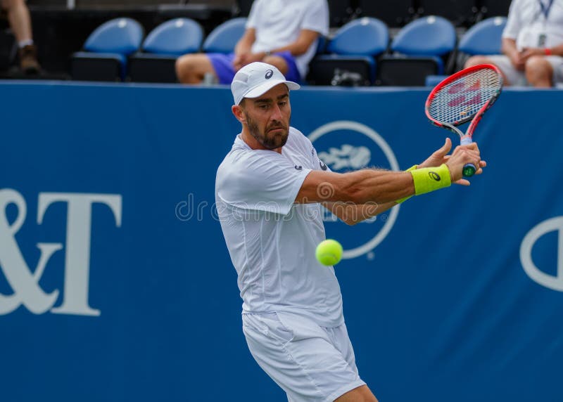 Steve Johnson Plays at the Winston-Salem Open Editorial Photography ...
