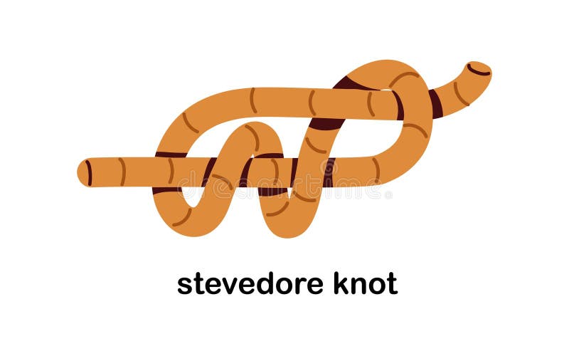 Stevedore Knot, Strong Stopper. Tying Rope, Sturdy Binding Method ...