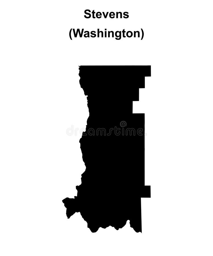 Stevens outline map stock vector. Illustration of isolated - 361875086