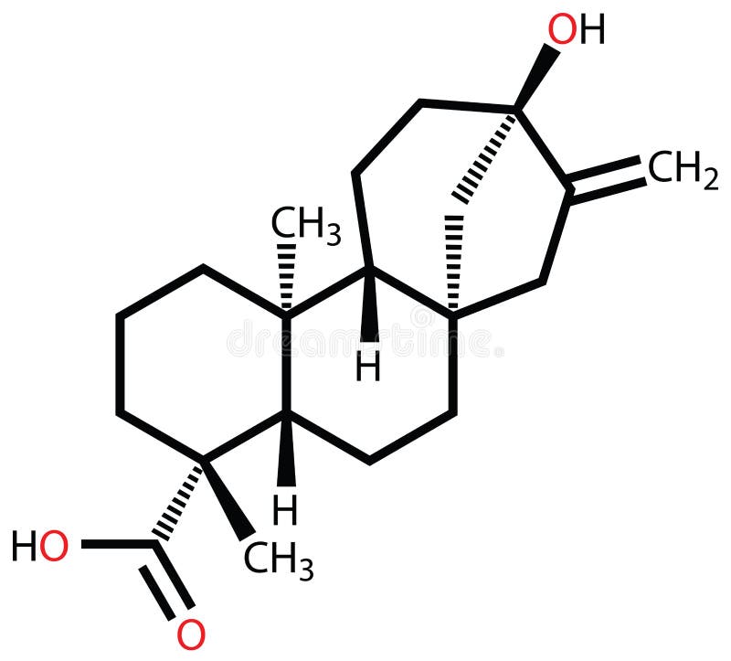 Steviol structural formula stock illustration. Illustration of health ...