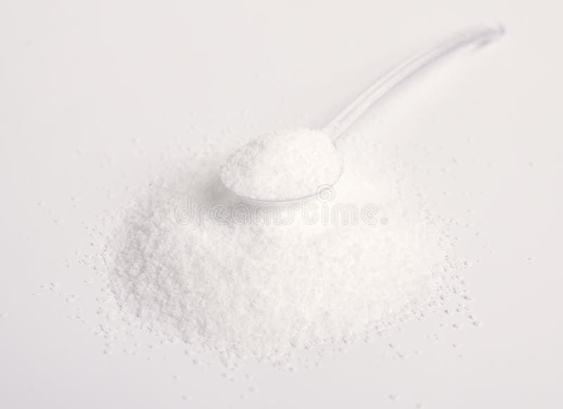 Stevioside Powder. Natural Sweetener on White Background Stock Photo ...