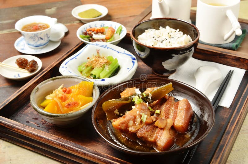 Stew pork set menu stock image. Image of flavor, delicacy - 49393599