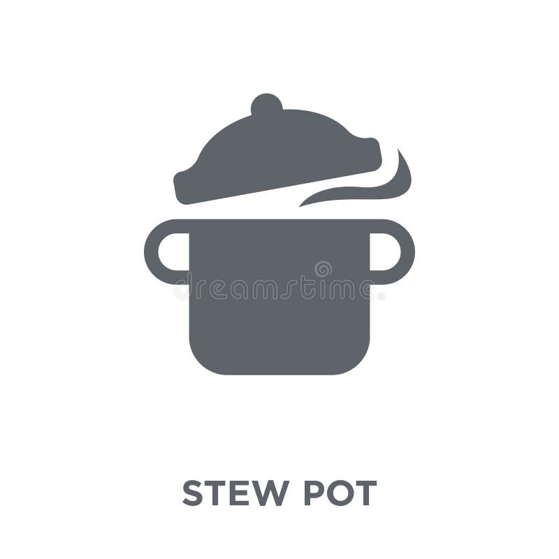 Stew Pot Icon from Kitchen Collection. Stock Vector - Illustration of ...