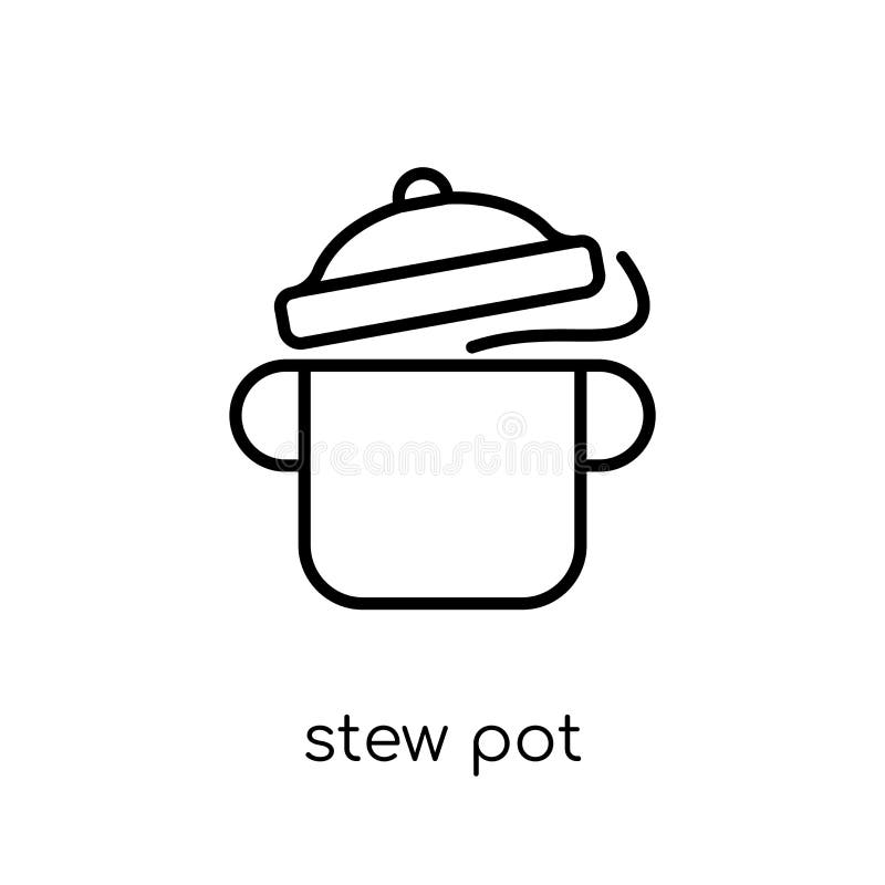 Stew Pot Icon from Kitchen Collection. Stock Vector - Illustration of ...