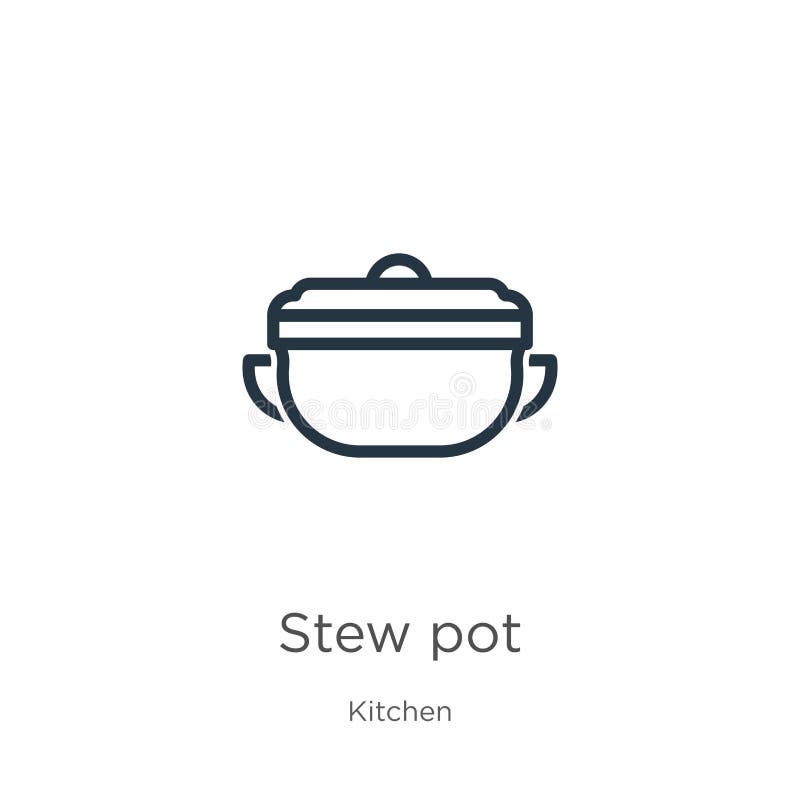 Stew Pot Icon Vector. Trendy Flat Stew Pot Icon from Kitchen Collection ...