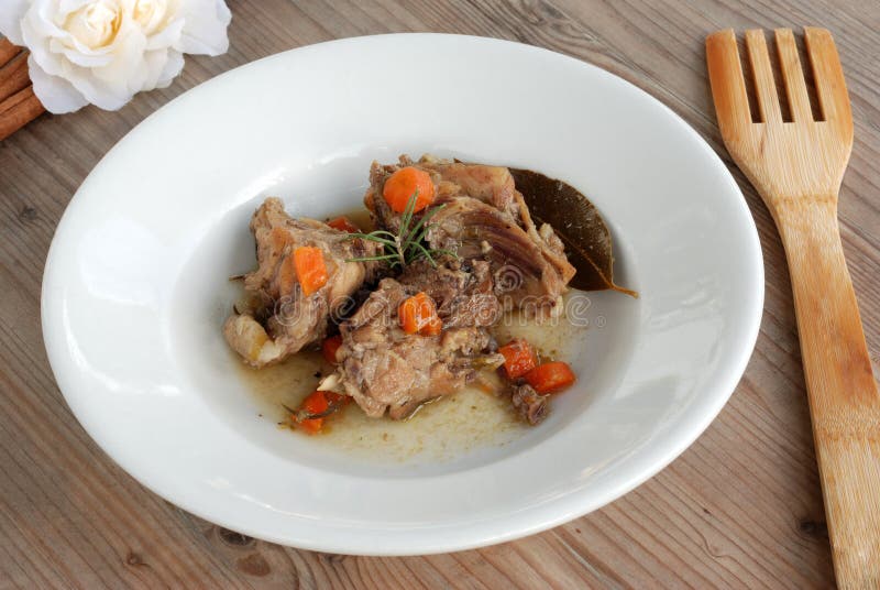 Stew of rabbit meat stock photo. Image of rabbit, boiled - 22828360