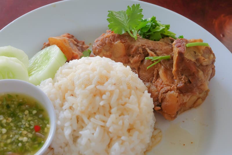 Stew ribs with rice served stock photo. Image of healthy - 98279772