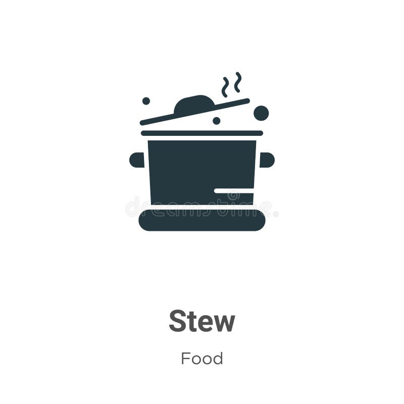 Stew Vector Icon on White Background. Flat Vector Stew Icon Symbol Sign ...