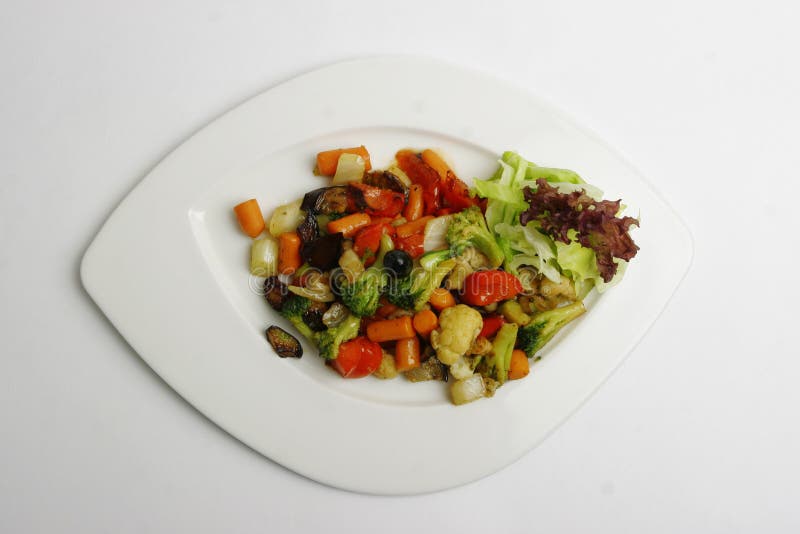 Stew vegetables on plate stock image. Image of kitchen - 7265465