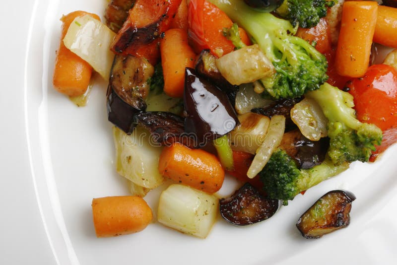 Stew vegetables on plate stock photo. Image of cooking - 7265568