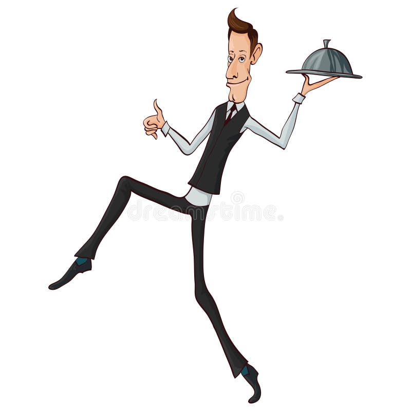 Steward stock vector. Illustration of smiling, butler - 45876298