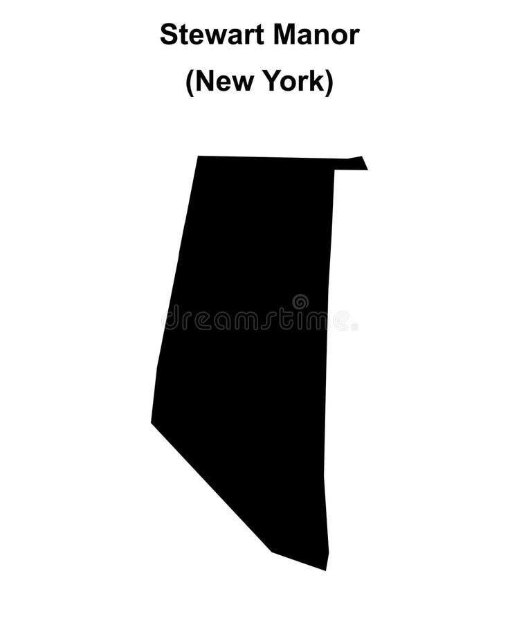 Stewart Manor outline map stock illustration. Illustration of isolated ...