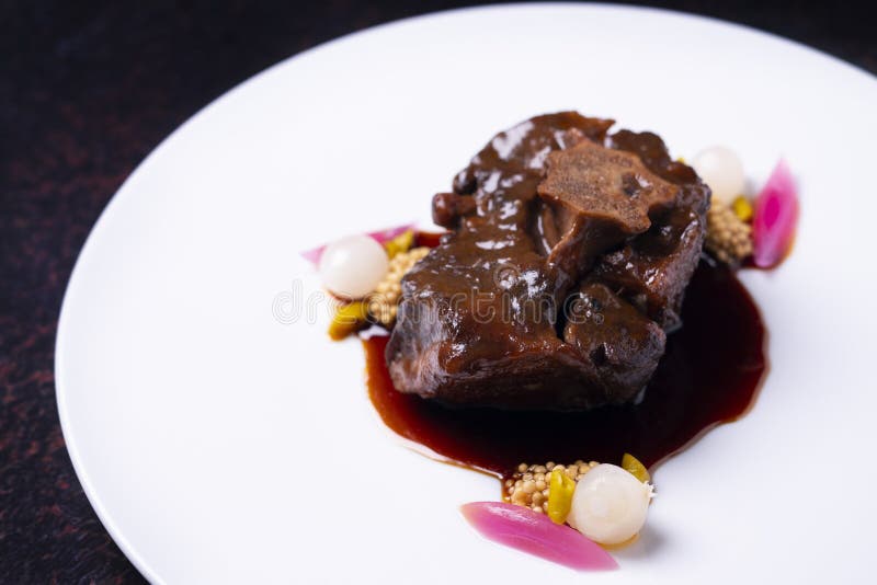 Stewed beef tail. stock photo. Image of gelatin, tail - 264631012