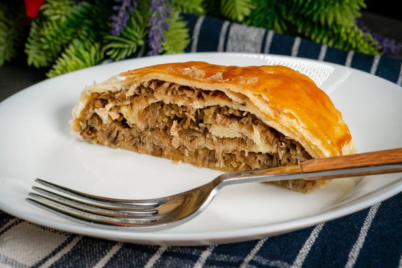 Stewed Cabbage Wrapped in Puff Pastry Stock Photo - Image of tasty ...