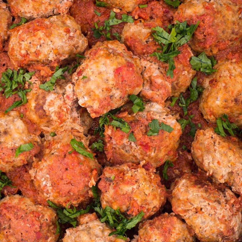 Stewed Meatballs. Food Background and Texture Stock Image - Image of ...