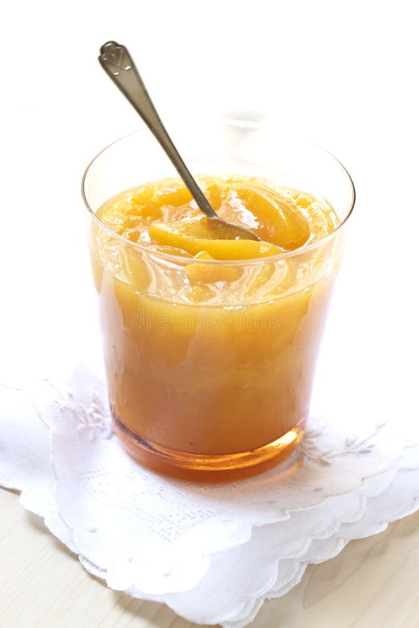 Stewed peaches stock image. Image of dessert, compote - 23704153