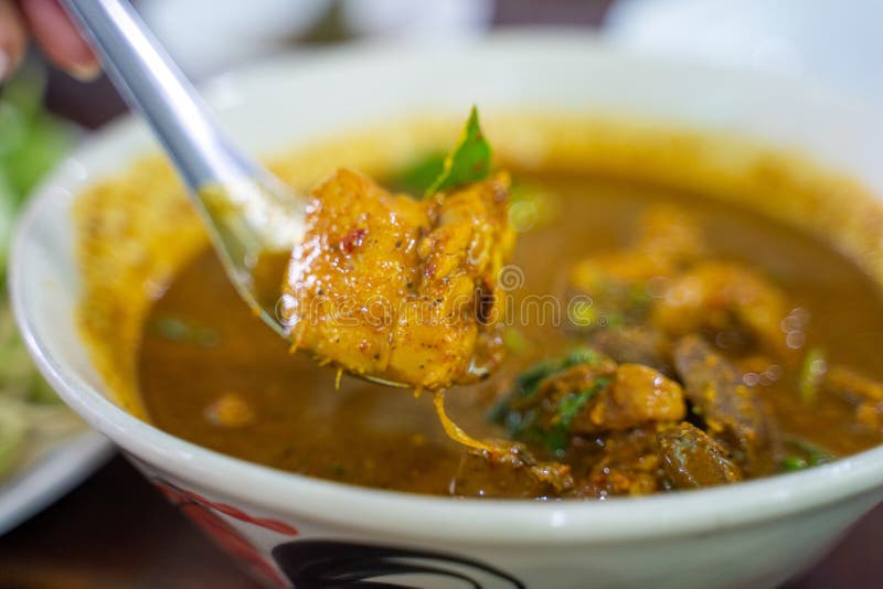 Stewed Pork Bone with Spice Curry Paste Stock Photo - Image of ...
