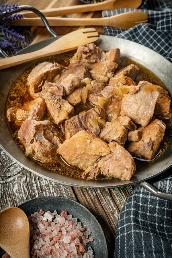 Stewed pork shoulder stock image. Image of pork, eating - 288899059