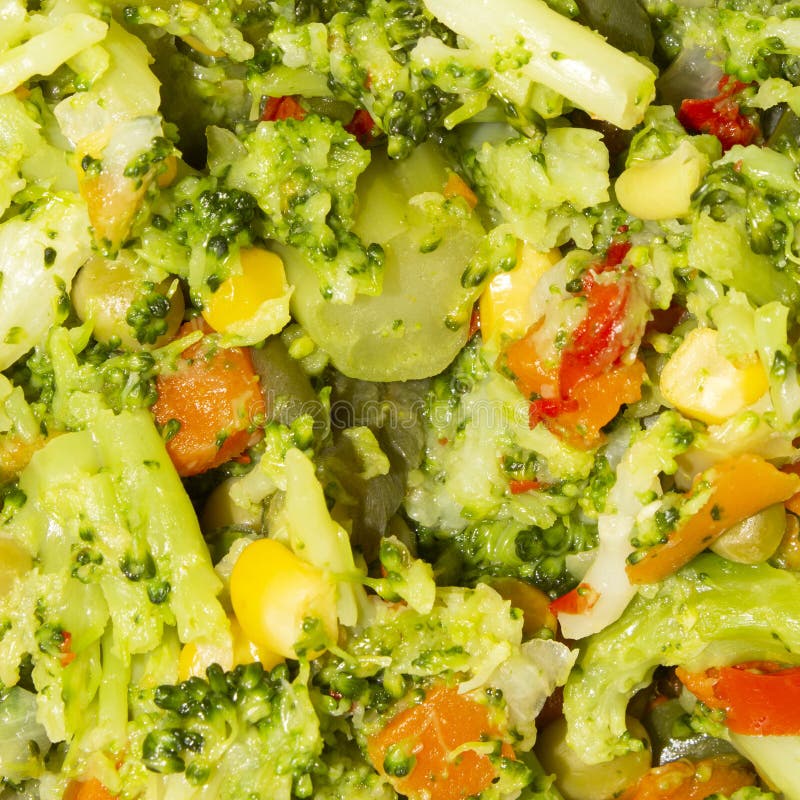 Stewed Vegetable Mixture.Cauliflower, String Beans, Carrots, Peas and ...