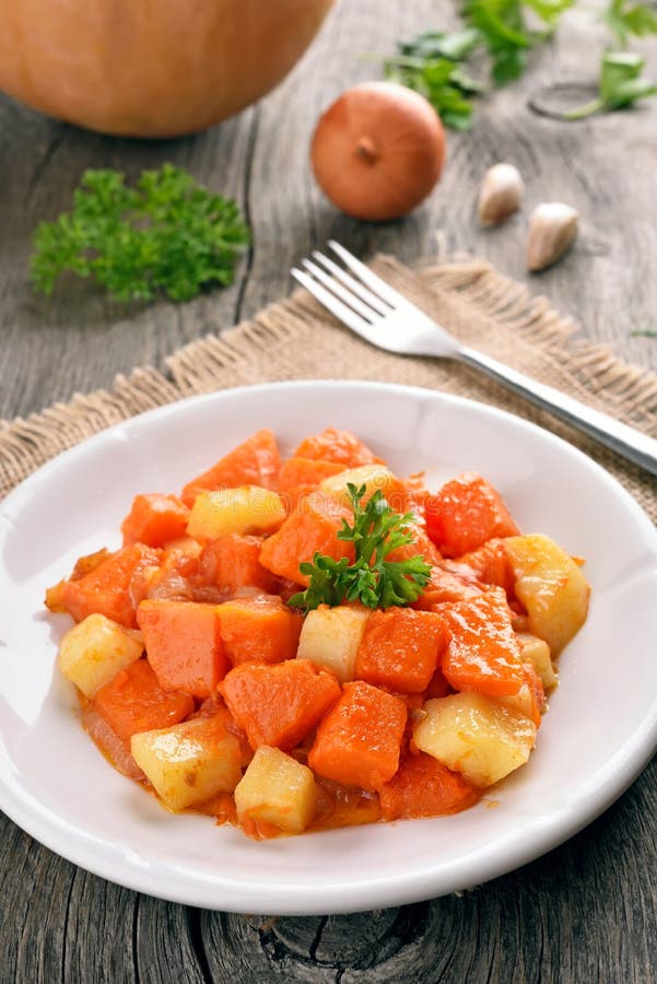 Stewed vegetables stock image. Image of pumpkin, food - 61688053