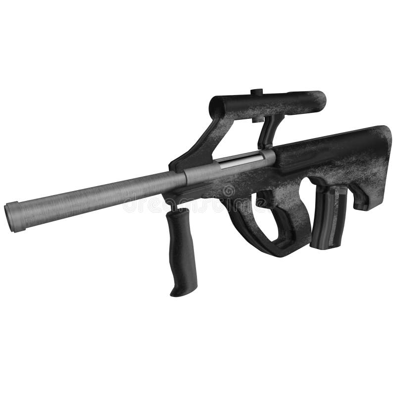 Steyr Aug stock illustration. Illustration of sight, scope - 11907951