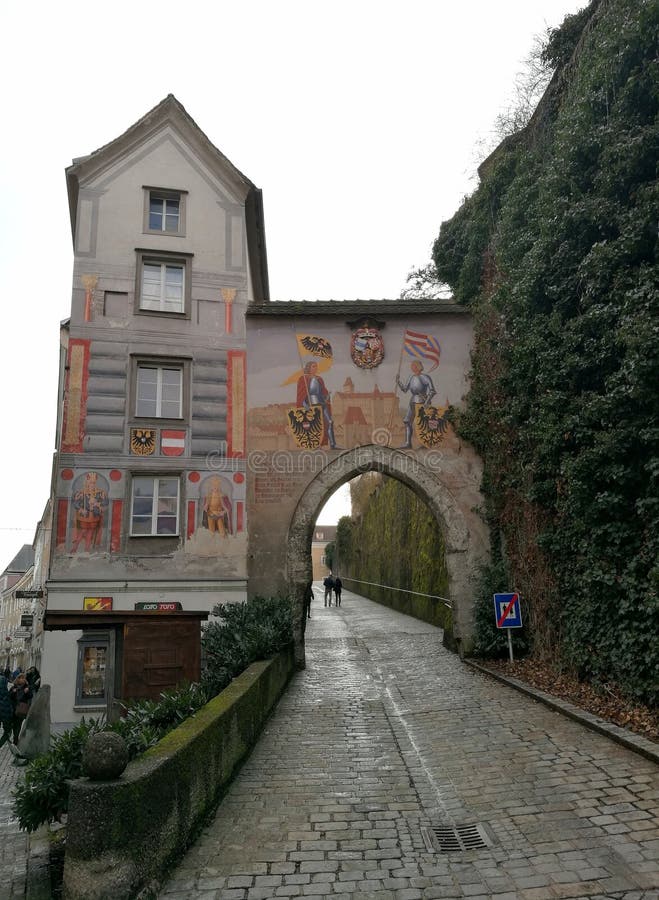Steyr, old town stock photo. Image of fresco, town, tourism - 113444654