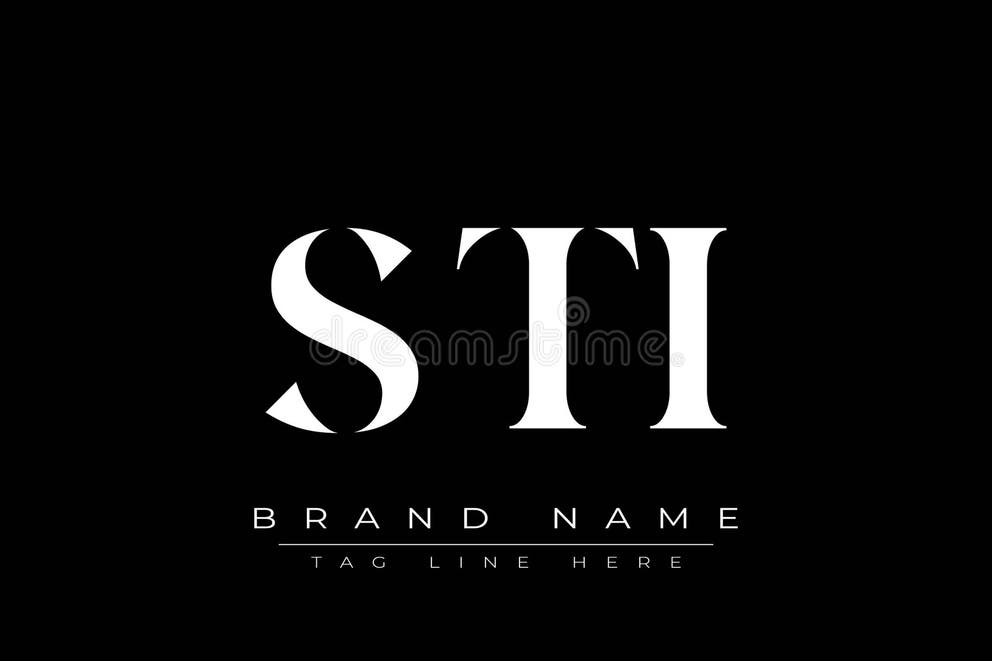 STI Abstract Letter Logo Design Stock Vector - Illustration of alphabet ...