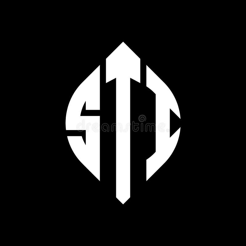 STI Circle Letter Logo Design with Circle and Ellipse Shape. STI ...