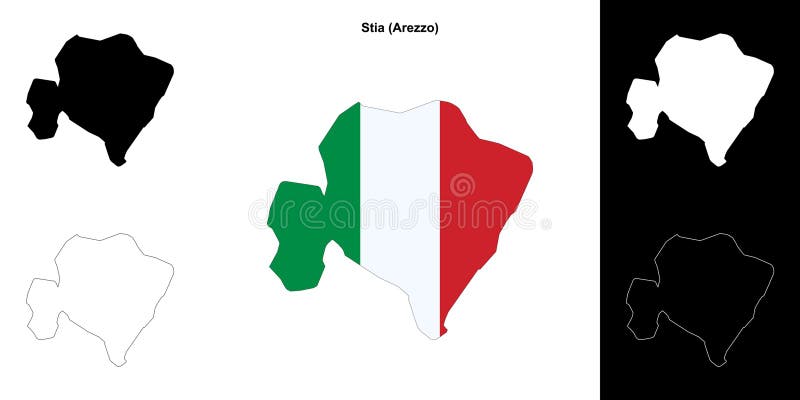 Stia Outline Map Stock Illustrations – 1 Stia Outline Map Stock ...
