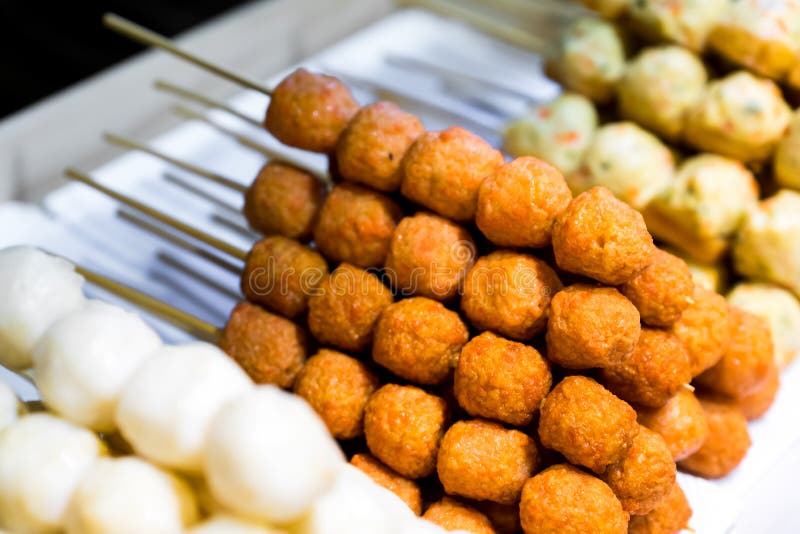Fish Ball Stick stock image. Image of ball, marketplace - 36439629