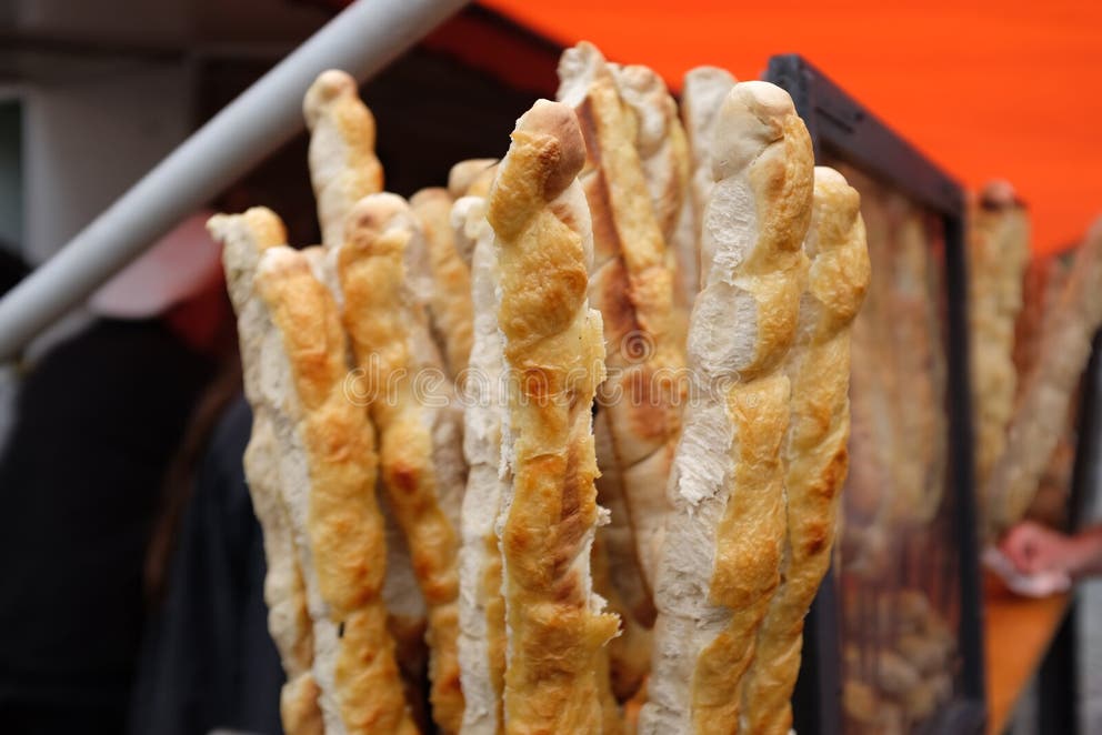 Stick bread stock photo. Image of market, specialty, white - 94322514