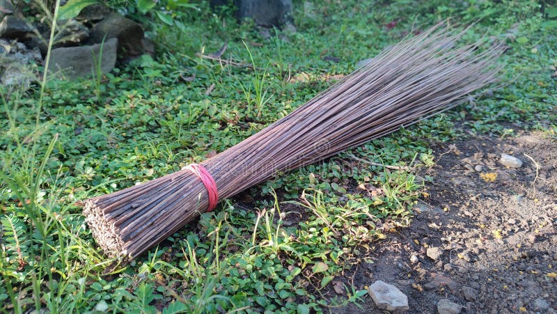 Stick Broom Trash Cleaning Tool, Traditional Broom Stock Image - Image ...