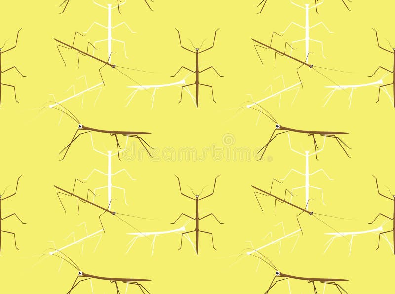Stick Bug Cartoon Background Seamless Wallpaper Stock Vector ...