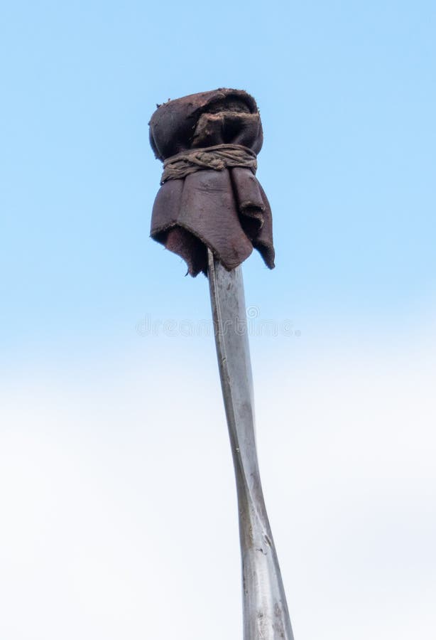 A Stick with a Cloth Wrapped Around it Stock Photo - Image of light ...