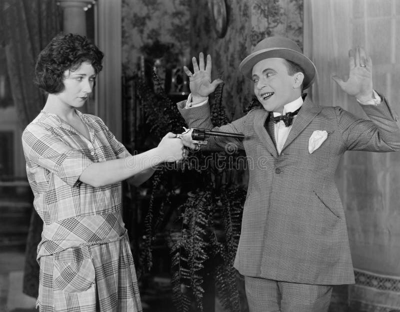 Stick em up stock photo. Image of guns, females, aiming - 51993588