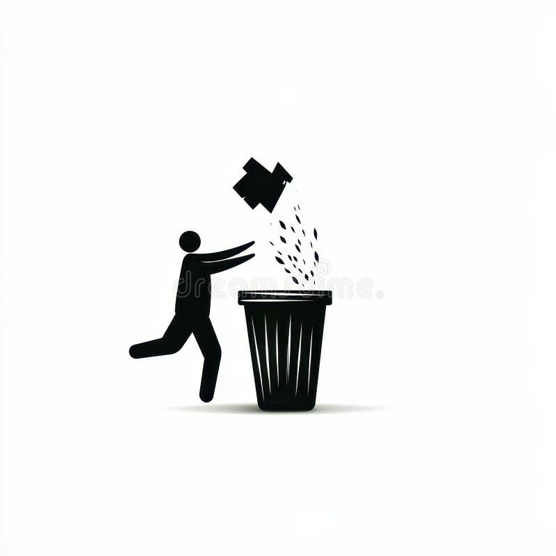 Cartoon Trash Stick Figure Stock Illustrations – 189 Cartoon Trash ...