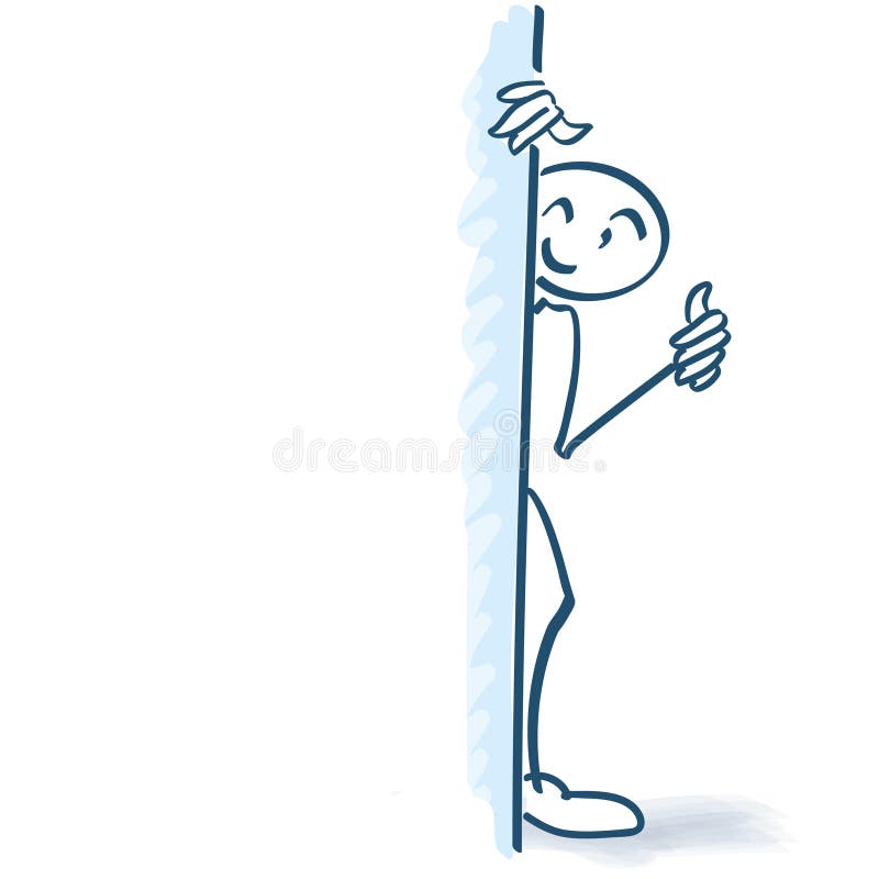 Stick Figure Sitting at the Computer with a Headset on Stock Vector ...