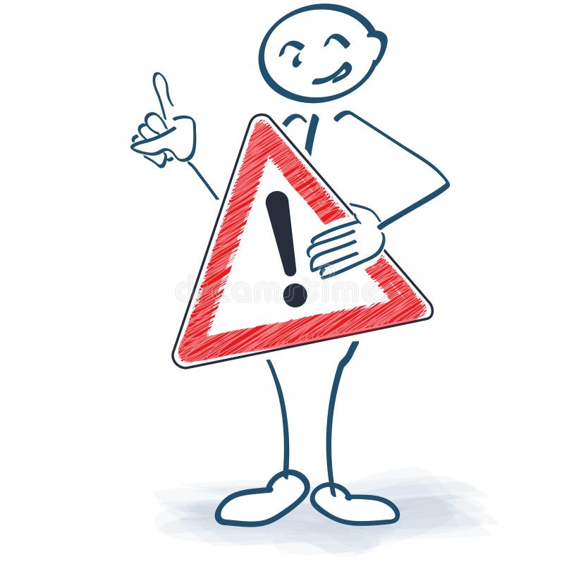 Stick Figure with a Call Sign in Front of the Body Stock Vector ...