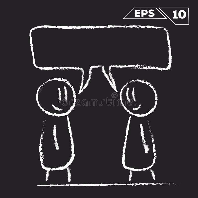 Stick Man Stick Figure Conversation Communication Stock Vector ...