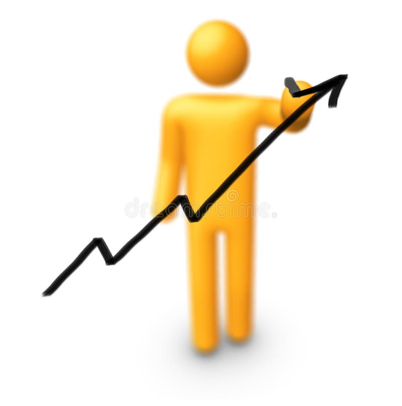 Stick Figure Drawing Graph stock illustration. Illustration of ...