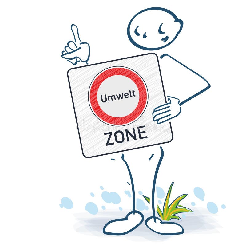 Stick Figure with an Environmental Shield in Front of the Body Stock ...