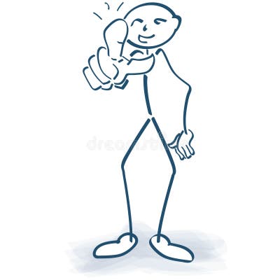 Stick Figure Finger Pointing Stock Vector - Illustration of business ...