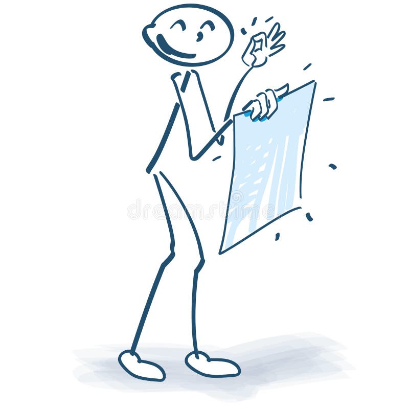 Stick Figure with a Fresh Poster Stock Vector - Illustration of ...