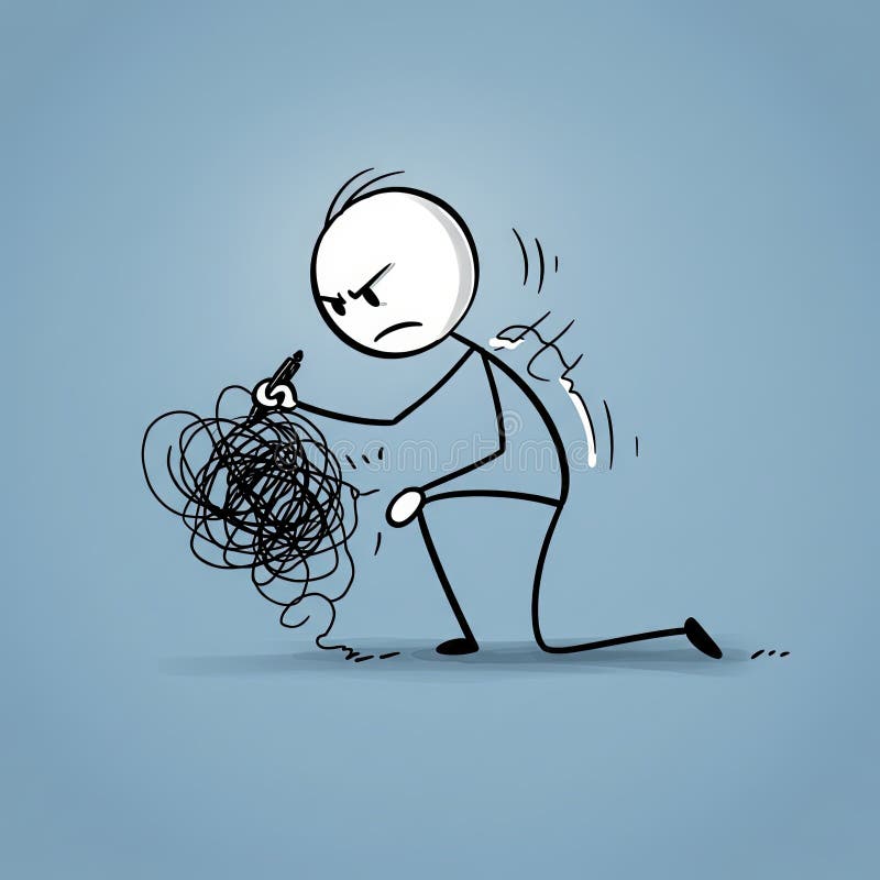 Stick Figure Frustrated Stock Illustrations – 891 Stick Figure ...