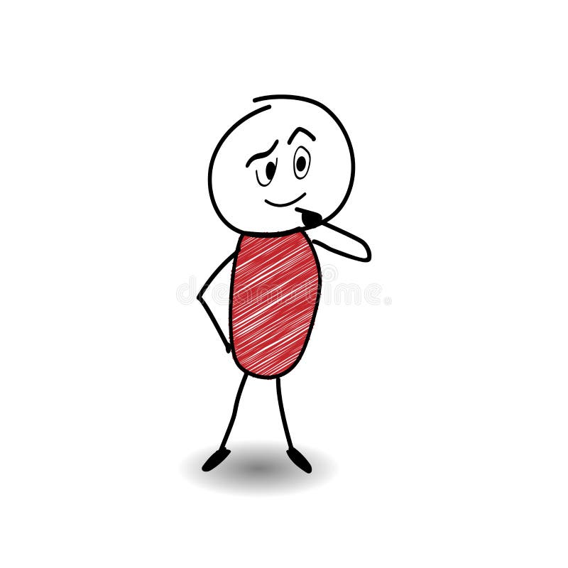 Stick Figure Having a Creative Idea Illustration Stock Illustration ...