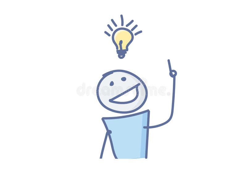 Stick Figure Stick Man Light Bulb Idea Stock Vector - Illustration of ... Stick Figure Stick Man Light Bulb Idea Stock Vector - Illustration of ...