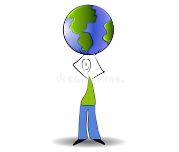 Stick Figure Holding Earth Stock Illustrations – 151 Stick Figure ...