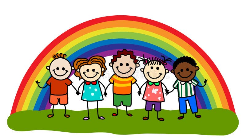 Rainbow Stick Figures