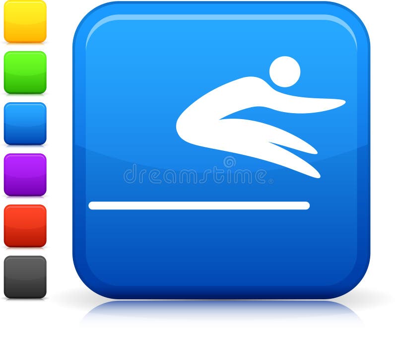 Stick Figure Long Jump Icon Stock Vector - Illustration of black, blank ...