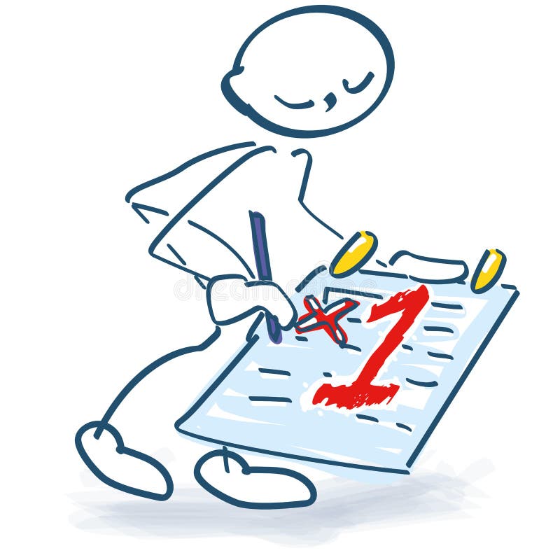 Stick Figure Makes an Appointment with the First Date in the Diary ...